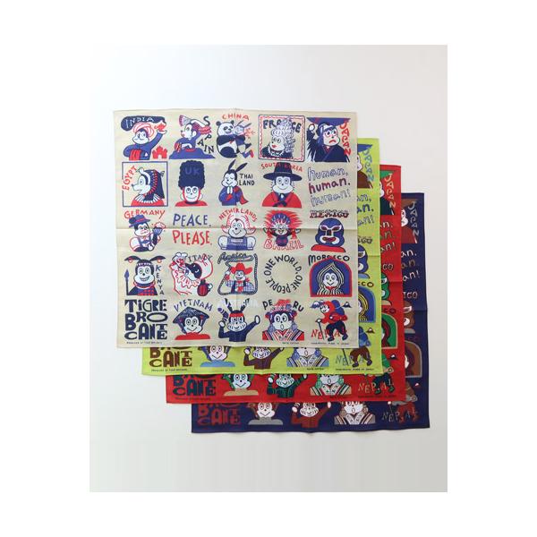 ティグルブロカンテ バンダナ TIGRE BROCANTE メンズ レディース One World ガーゼバンダナ KEI-OR-GDB メール便可