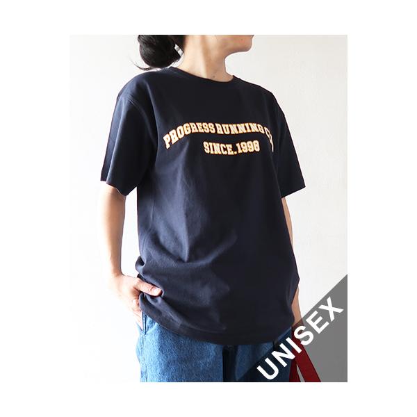 プログレスランニングクラブ カットソー PROGRESS RUNNING CLUB メンズ レディース COLLEGE SHORT SLEEVE Tee - NAVY PRC-SST メール便可