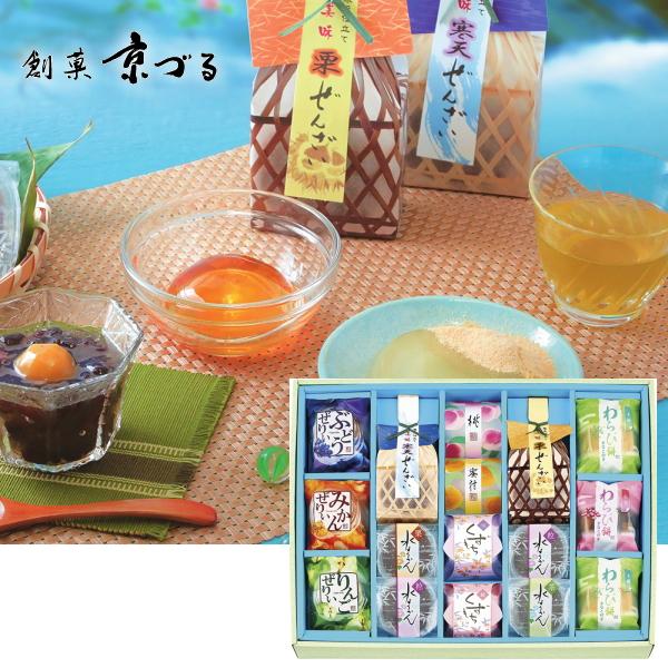 【発売日：2026年05月23日】伝統の技で作り上げた「寒天冷やしぜんざい」、「水ようかん」、「わらび餅」。とろけるような口あたりの葛ゼリーは「ぶどう」「りんご」「みかん」の３品。風味と彩りをそこなうことなくヘルシーに作り上げた「桃ゼリー」...