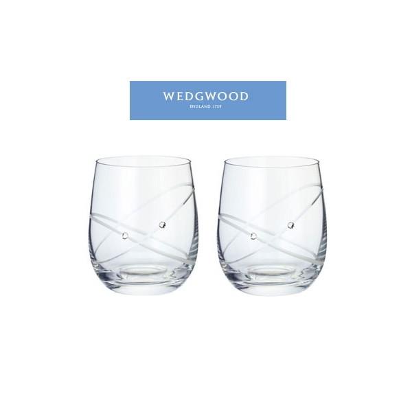 WEDGWOOD　ウェッジウッドプロミシス　ウィズディスリング ペアタンブラー2粒の煌くクリスタル ストーンがデザインを引き立てる、「プロミシス」。“ウィズディスリング”は、2つのリングが重なり合うデザインで、結婚式での2人の神聖な誓いをモ...