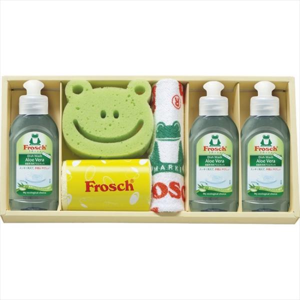 Frosch　フロッシュキッチン洗剤ギフト手肌にやさしいノンアルコール洗剤。生分解性が良いヤシ油由来の洗浄成分を使用し、エコでありながら強力な洗浄力を持つ「フロッシュ」。アロエヴェラエキス配合で手肌にもやさしいキッチン用洗剤です。フロッシュ...