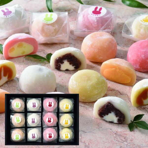 もちもち生地の麩饅頭とふわふわ生地の大福のセットです。セット内容 ふわふわ大福（北海道メロン・小豆クリーム・南瓜クリーム・ふじりんご）／各3個アレルゲン：卵、乳、小麦、大豆、りんご賞味期間 冷凍 90日（メーカー製造日より）お届け日 御注文...