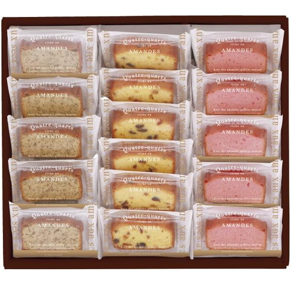 菓子職人がていねいに自家引きしたアーモンドを使って作ったリッチな味わいのパウンドケーキです。しっとりとした上品な口当たり。定番のフルーツ、香り高いアールグレー、ほんのり甘酸っぱいストロベリー、どの味もおすすめの３種類アソートです。商品：フル...