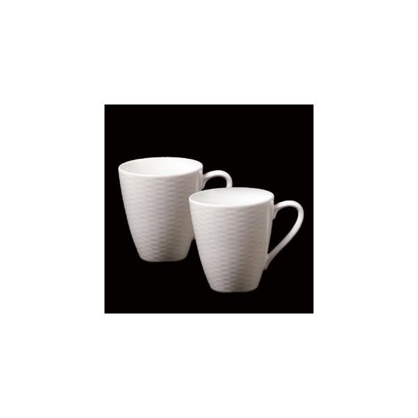 【ノリタケ】≪リズモホワイト≫マグカップペアギフトサイズ口径：約8.5cm、長径（取っ手含）：約11.2cm、高さ：約9.3cm、容量：約295cc 材質ファインポーセレン 原産国SRI LANKA 電子レンジ可　食洗器可出産内祝い 新築内...
