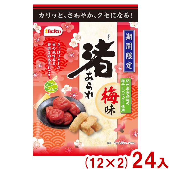 爆買 さっぱりとした梅の風味香る堅焼きのあられ東北を除く本州・四国・九州は送料無料！北海道・沖縄は別配送不可、東北は別途送料200円がかかります。渚あられ 梅 あられ 南高梅 梅干し あられ 栗山米菓 梅せんべい 梅煎餅 米菓 せんべい お...