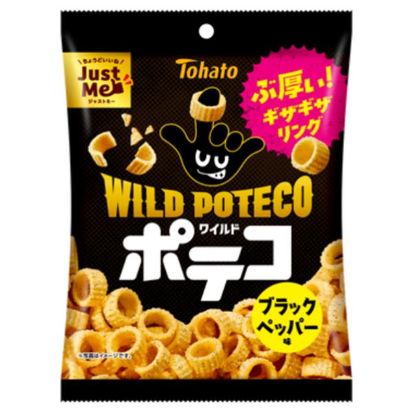ピリッと刺激的なブラックペッパーの味わい12入×2箱まで１個口でお送りできます！北海道・沖縄は配送不可です。東ハトポテコ ポテコブラックペッパー味 ワイルド ポテコ 東ハト トウハト トーハト とうはと ポテコ ブラックペッパー ポテトスナ...