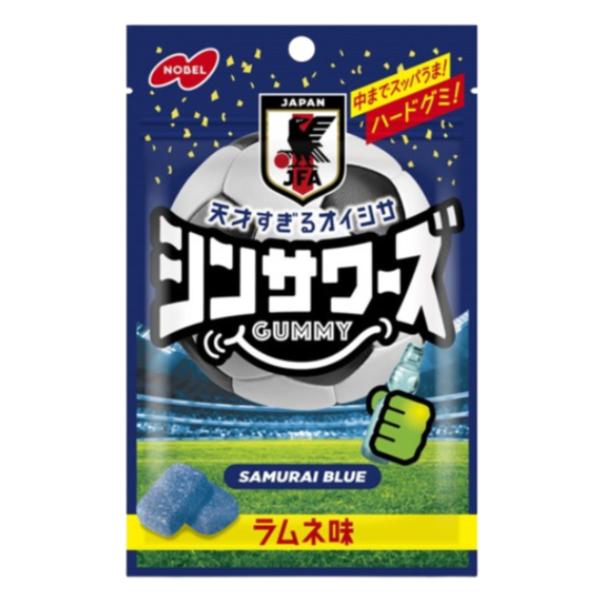 爆買 JFAブルーをイメージしたパッケージで、キレのある爽やかなラムネ味6入×12まで１個口でお送りできます！北海道・沖縄は配送不可です。サワーズ ラムネ シンサワーズ グミ サッカー 日本代表 JFA サワーズ ラムネグミ ハードグミ カ...