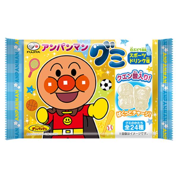 白ぶどう風味の“スポーツドリンク味”が登場20入×16まで１個口の送料の送料でお送りできます！北海道・沖縄は配送不可です。アンパンマングミ スポーツドリンクドリンクグミ アンパンマン グミ 不二家 ふじや fujiya アンパンマングミ あ...