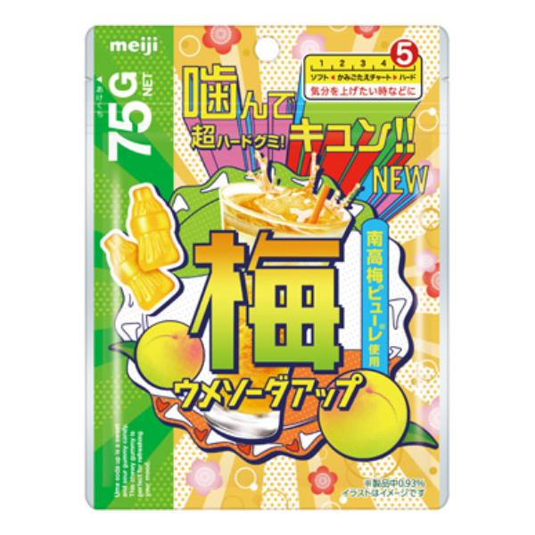 梅ソーダの酸味の効いた爽やかな風味と満足感ある噛み応え7入×12までまで一個口の送料でお送りできます！北海道・沖縄は配送不可です。ピーチソーダアップ アップグミ ピーチソーダ ソーダグミ ピーチグミ 桃グミ ももグミ モモグミ フルーツグミ...