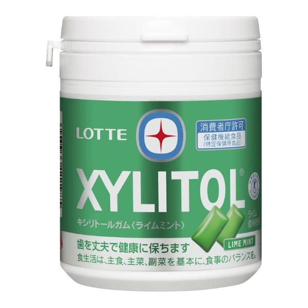 爆買 消費者庁許可の特定保健用食品です。6入×12まで１個口でお送りできます！北海道・沖縄は配送不可です。キシリトールガム ボトル キシリトール ライムミント ミントガム ボトルタイプ 容器 ファミリーボトル ロッテ キシリトール ガム 特...