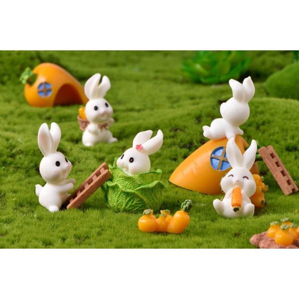 ■商品詳細セット内容：Aセット7点　　　　　　Bセット6点　　　　　　Cセット7点フィギュアサイズ：一番背が高いうさぎの高さ4.3cm材質：樹脂生産国：中国とても小さなスケールにもかかわらず、緻密でリアルな造形で感動をもらいます。車やお部屋...