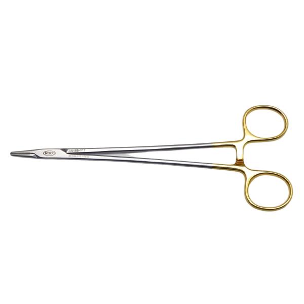 【先細、小さめの縫合針の把持に】ドベーキー持針器(TC付) 20.0cm○ 把持する部分が超硬チップなので、とても長持ちします。（Tungsten Carbideチップ）○ 18cm, 20cmの３種類があります。（手術部位や部位の深さに応...