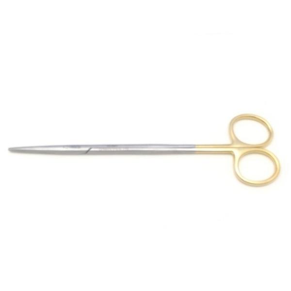 【繊細な組織の剥離操作や組織の切断に】 メッツェンバウム剪刀（TC超硬チップ付）      先細・直型または反型　18.0cm○ 刃の部分が超硬チップなので、とても長持ちします！   （Tungsten Carbideチップ）○ 主に、剥離...