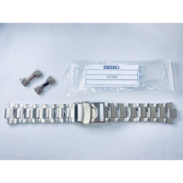 ブランド：セイコー 5スポーツ商品状態：新品型番：3319JGサイズ：A(全長)：約170mm / B(ラグ幅/弓カン幅)：22mm/コマ凸部：10mm素材：ステンレス専用バネ棒：S220CS（別売り）新品未使用品です。（写真は見本撮りです...