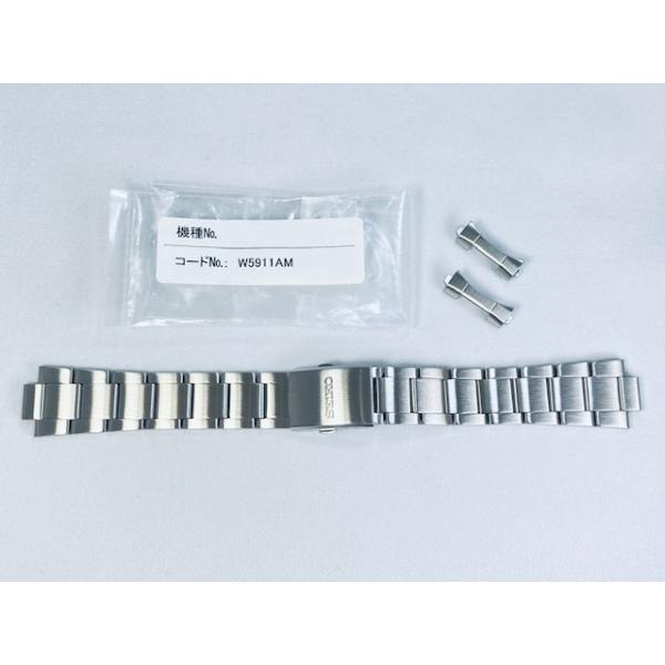 ブランド：セイコー商品状態：新品型番：W5911AMサイズ：A(全長)：約170mm / B(ラグ幅/弓カン幅)：20mm/コマ凸部：10mm素材：ステンレス専用バネ棒：S200CS-H（別売り）新品未使用品です。（写真は見本撮りです。）S...