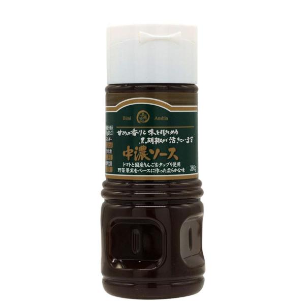 黒胡椒のスパイシーな香りと、フルーツや野菜の自然な甘みが絶妙に調和した、まろやかで奥深い味わいの中濃ソースです。トマトと国産りんごをタップリ使用野菜果実をベースに作った柔らかな味