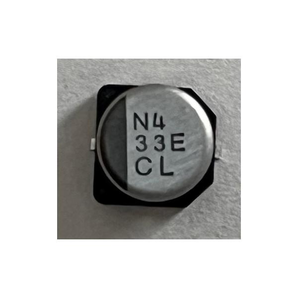 製品概要：アルミ電解コンデンサ　メーカー：ニチコン静電容量：33uF定格電圧：25V許容誤差：±20％実装タイプ：SMTサイズ：φ6.3*6.6mm