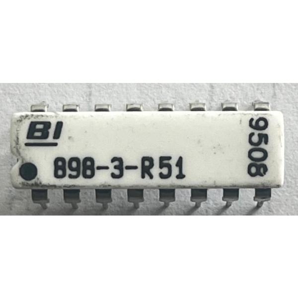 型番：898-3-R51メーカー：BI Technologies抵抗値：51Ω特性：2％パッケージ：16-DIP　Circuit Type:Isolated※メーカーラベルはありません
