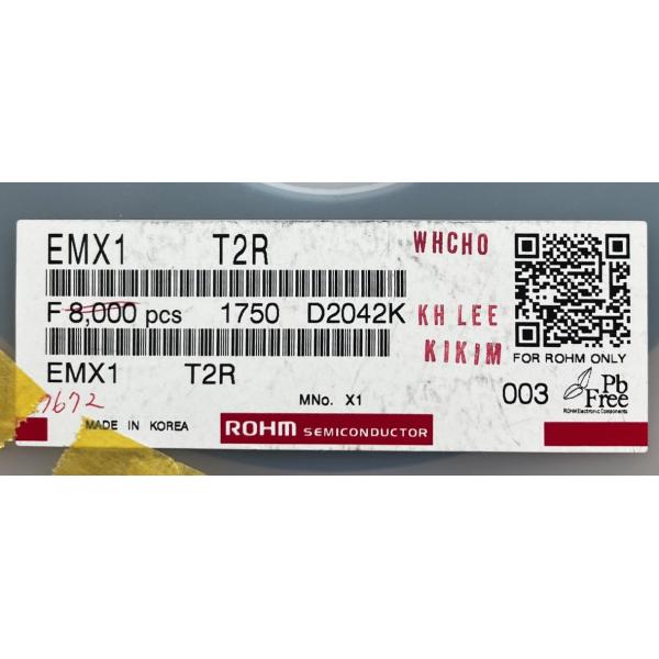 メーカー：Rohmカテゴリ：バイポーラバイポーラタイプ：2NPN(Dual)パッケージ：EMT6※RoHS対応