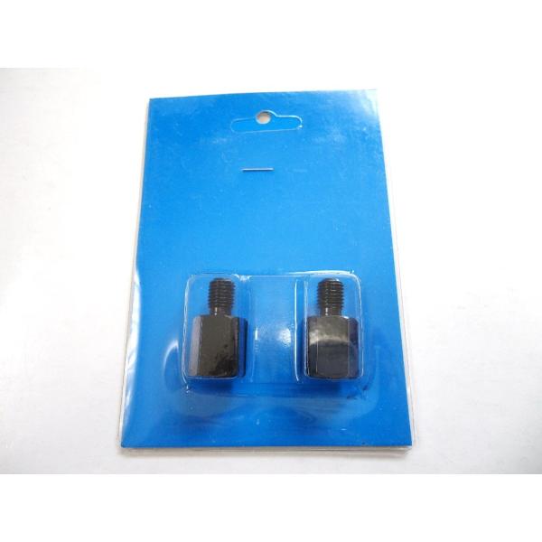 ★ミラーアダプター 10mm 正ネジ SET　【六角：BLACK仕様】