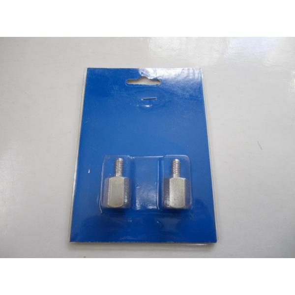 ★ミラーアダプター 8mm 正ネジ SET　【六角：メッキ仕様】