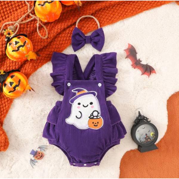 お取り寄せ商品【髪クリップ+ロンパース】ベビー きぐるみ パジャマ キッズ ロンパース 男の子 女の子 防寒 部屋着 ハロウイン変身 幼稚園 パーティーハロウィン時期に、赤ちゃんの仮装用サロペットです♪この一枚があれば、きっと色々なシーンで...