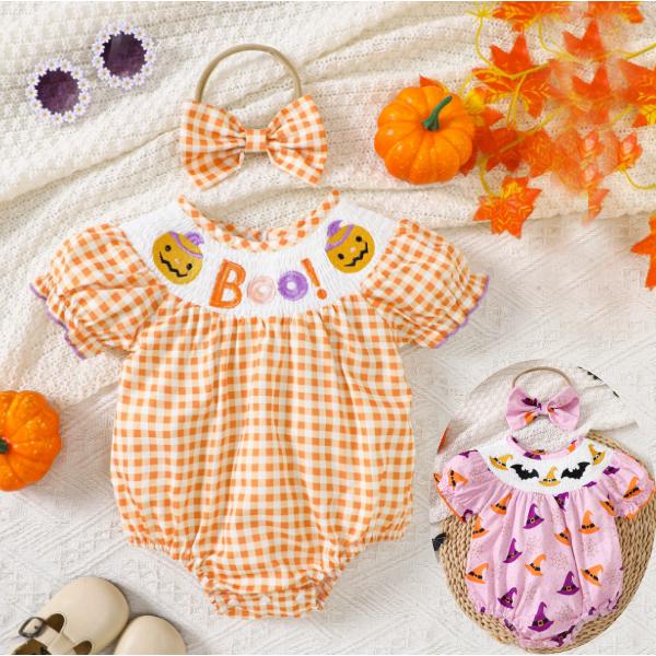 お取り寄せ商品【髪飾り+ロンパース】ベビー きぐるみ パジャマ キッズ ロンパース 男の子 女の子 防寒 部屋着 ハロウイン変身 幼稚園 パーティーハロウィン時期に、赤ちゃんの仮装用サロペットです♪この一枚があれば、きっと色々なシーンで活躍...