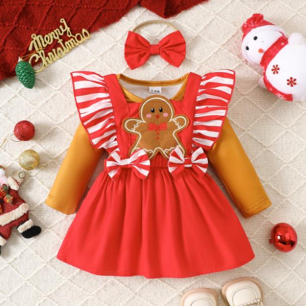 お取り寄せ商品【髪飾り+ロンパース+スカート】ベビー きぐるみ パジャマ キッズ ロンパース 男の子 女の子 防寒 部屋着 ハロウイン変身 幼稚園 パーティーハロウィン時期に、赤ちゃんの仮装用サロペットです♪この一枚があれば、きっと色々なシ...