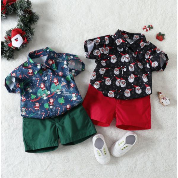 お取り寄せ商品【トップス+半パンツ】ベビー きぐるみ パジャマ キッズ ロンパース 女の子 防寒 部屋着 クリスマス　サンダー衣装 幼稚園 パーティークリスマスイブ トナカイ鹿 冬 雪だるま サンタクロース クリスマスツリー リース ろうそ...
