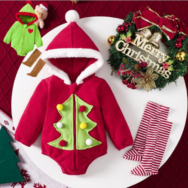 お取り寄せ商品【フード付きロンパース+靴下】ベビー きぐるみ パジャマ キッズ ロンパース 男の子 女の子 防寒 部屋着 ハロウイン変身 幼稚園 パーティーふわふわ　もこもこ　暖かいハロウィン時期に、赤ちゃんの仮装用サロペットです♪この一枚...