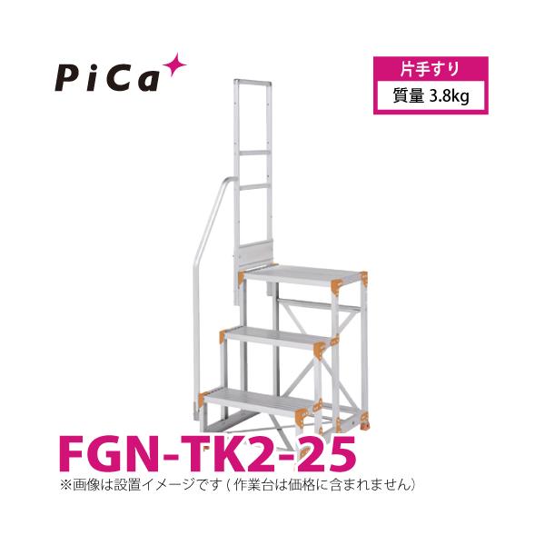 ●特長□手すりの高さ兼用タイプ(900mm、1100mm)なので、どちらでも取付可能□左右どちらでも取付可能です□ご希望により作業に合った手すりをお選びください●仕様□型式：FGN-TK2-25□手すり種類：片手すり□適合型式：FGN/FG...