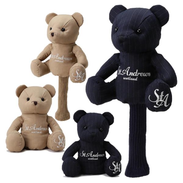 【商品情報】STAロゴをあしらった人気のマスコットキャラクターでをデザインした、460CC対応 ピンストライプベア ドライバー用ヘッドカバー。キャディバッグの中で存在感を放ちながら、移動によるキズや汚れ、外からの衝撃などから大切なクラブをし...