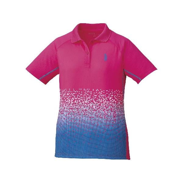 ***訳あり→タグ（紙タグ）がありません***GOSEN レディース　テニス　バトミントン　ゲームシャツ　LLサイズ優れた吸水拡散性により高いレベルのドライング機能を持った超速乾素材を採用。ラケットスポーツの腕回りの動きに対応したカッティン...