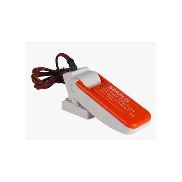 SEAFLO シーフロ社製のビルジポンプ用フロートスイッチです。型番はSFBS-20-01です。マニュアルビルジポンプを浸水時に自動的に作動させるスイッチです。水深が約51mmに達するとビルジが作動し、約19mmまで排水すると停止します。1...