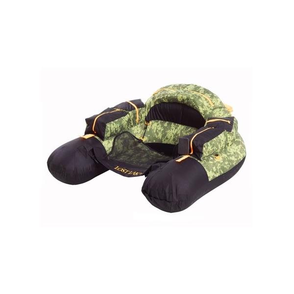 バスプロショップスのロストレイクU型フローターです。色は緑基調のデジタル・カモです。アメリカの最大手釣具店のバスプロショップスのオリジナル商品で、老舗のフローターメーカーのCaddis社が製造しています。基本性能重視で使い勝手の良いU型フロ...