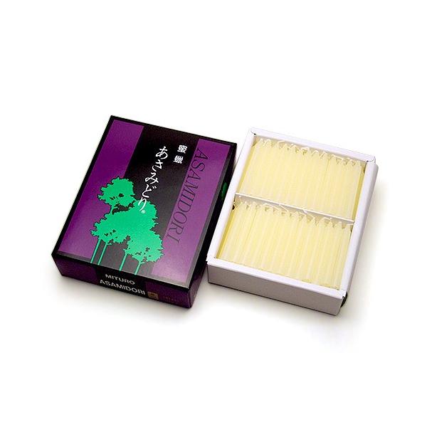 寸法：長さ6cm×径0.8cm箱寸法：縦15cm×横12cm×高さ4cm燃焼時間：約35分本数：104本入り蜜蝋入りローソクです。上置型仏壇にはこの短いローソクが最適です。