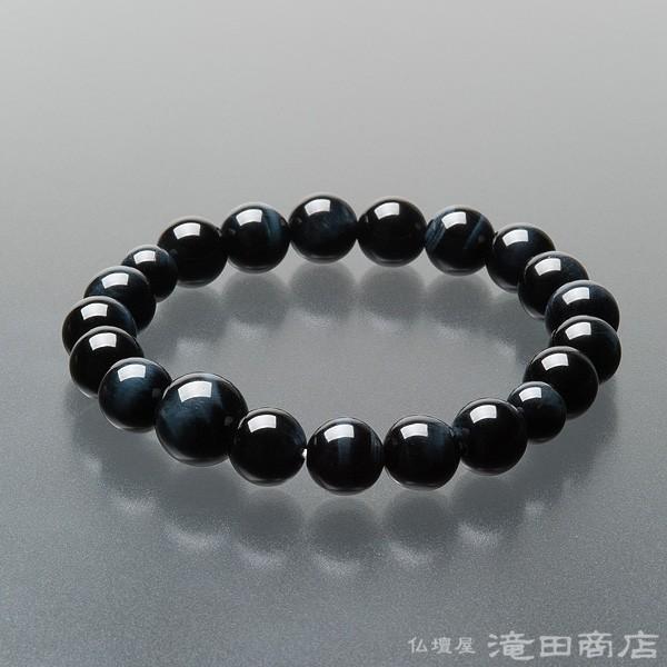 珠の素材：青虎目石 10mm玉中糸の素材：オペロンゴム（シリコンゴム）サイズ：下記のサイズよりお選び下さい　　　　・内周 約17cm　　　　・内周 約18cm備考：携帯用ポーチ袋付き天然石の腕輪念珠（ブレスレット）です。青虎目石の10mm玉...