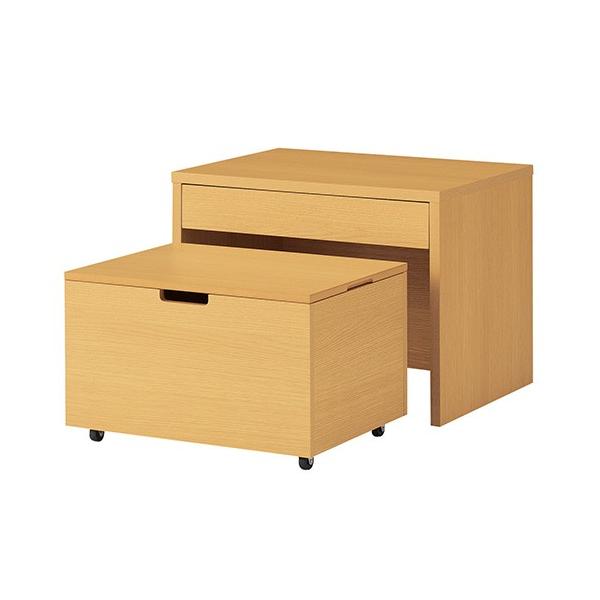 置台寸法：高さ45cm×巾60cm×奥行44.5cm机寸法：高さ32cm×巾52cm×奥行38cm材質：木目柄化粧板張り(ナチュラル)備考：経机付き　　　引き出し付き神徒壇(祖霊舎)を置くのに便利な専用台です。出し入れスムーズなキャスター付...