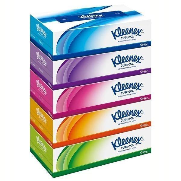 （検索用：クリネックス ティッシュ 箱ティッシュ 5箱 ティシュ― kleenex 花粉症 風邪 ゴミ分別 4901750404659）