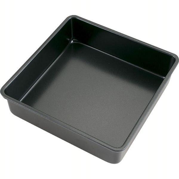 こびりつきにくいフッ素樹脂加工を施した、お手入れかんたんタイプです。●商品サイズ（cm）幅約19.3×奥行約19.3×高さ約5.1●商品重量約310g●材質鉄（シリコーンポリエステル樹脂焼付塗装）（検索用：ケーキ型 お手入れ 型ばなれ フッ...