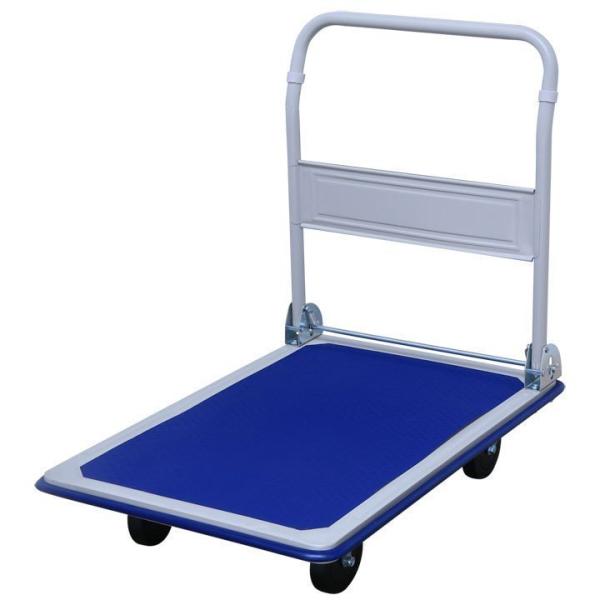 耐荷重300kgの大型台車です。●商品サイズ（cm）幅約90×奥行約60×高さ約88●商品重量約15.3kg●材質スチール、TPRキャスター（検索用：台車 キャリー ワゴン 運搬 作業 4967576257183）