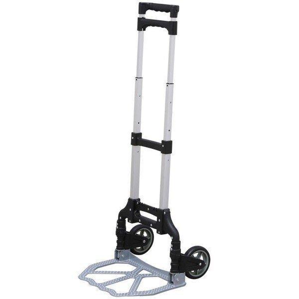 持ち運び簡単なハンドキャリーです。●商品サイズ（cm）幅約39(折り畳み時：約5)×奥行約23×高さ約100●商品重量約2.9kg●材質アルミ●耐荷重約50kg（検索用：台車 キャリー ワゴン 運搬 作業 折りたたみ 4967576257268）