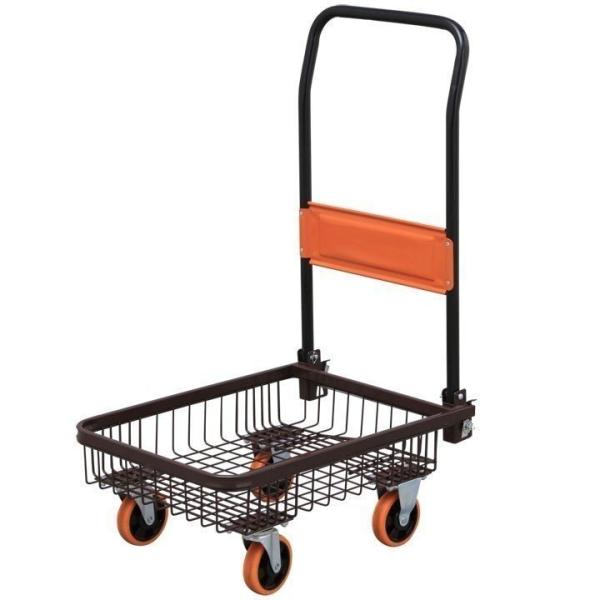 《完成品》でお届けいたします。灯油タンク2個が入るバスケット台車です。●商品サイズ（cm）幅約57×奥行約40×高さ約85●商品重量約5.5kg●材質PP、TPRキャスター●耐荷重約60kg（検索用：台車 キャリー ワゴン 運搬 作業 49...