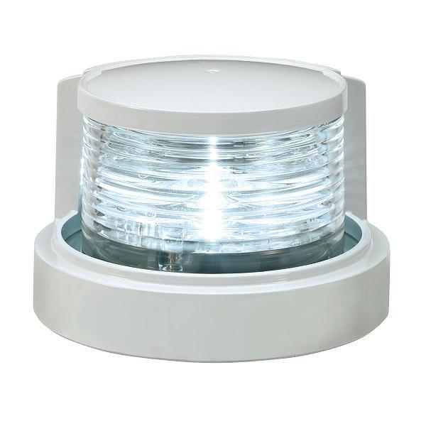【新基準適合品ＬＥＤ船灯】■全長20m未満の小型船舶用■第3種マスト灯　型式承認番号第5184号■高光束LEDと専用設計光学レンズ採用で遠方からの被視認性を向上■取付ピッチは従来品と同一でアタッチメントによる簡単取付■高効率・長寿命LEDを...