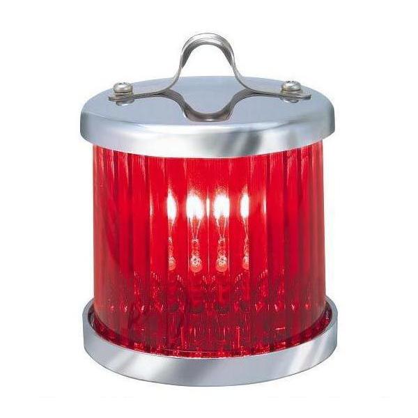 【新基準適合品船灯】■全長50m未満の小型船舶用■第2種紅灯　型式承認番号　12v第5185号　24v第5186号■第2種紅灯は2個必要となります。（全長12ｍ未満を除く。）■運航不自由時に掲げるもので、それ以外の目的では使用しないでくださ...