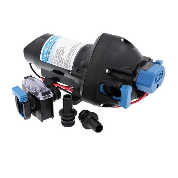 JABSCO社製　■ギャレーやシャワーなどに利用できます。■蛇口を閉めた時、圧力を感じると自動的にとまるポンプです。■ギャレー用中型ポンプ　直付ストレーナーが付属になりました。■流量：１1.3Ｌ／分　最大圧力：2.8kg/cm3　■自吸：3...