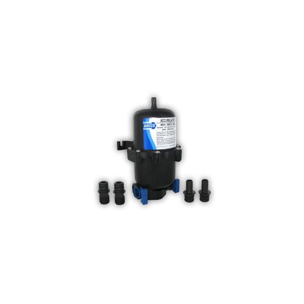 JABSCO（ＩＴＴ）社製　■配管の脈動や水撃音を解消し安定供給します。■プレッシャーポンプ用の０．６５Ｌアキュームレータータンク■水流のムラを防ぎスムーズな給水を実現します。■内部ゴム皮膜はメンテナンス不要。■自在に取付可能です。■配管サ...