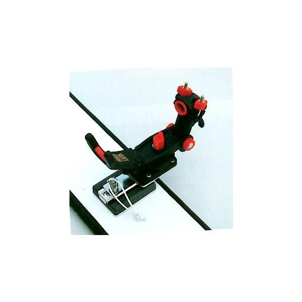 ■画像のロッドキーパー/チビラークのＰＬ座がついていないタイプ■小、中物釣り用（適合ハリス約7号、さお径25mm迄対応）■90度、5段階の首振り機能。■座のサイズ：78x60x18mm