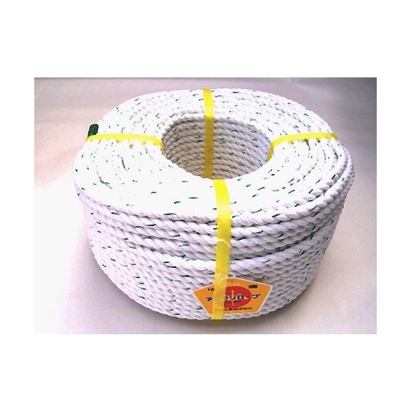 ■アンカー、係船用のロープです。■濡れた後、乾いても硬くなりにくく扱いやすい　破断強度に優れたスパンエステル3打ちロープ。■重量があるので沈むアンカーロープに最適です。■日本製■サイズ：14mmx100m　重量：10.8kg■破断強度：23...