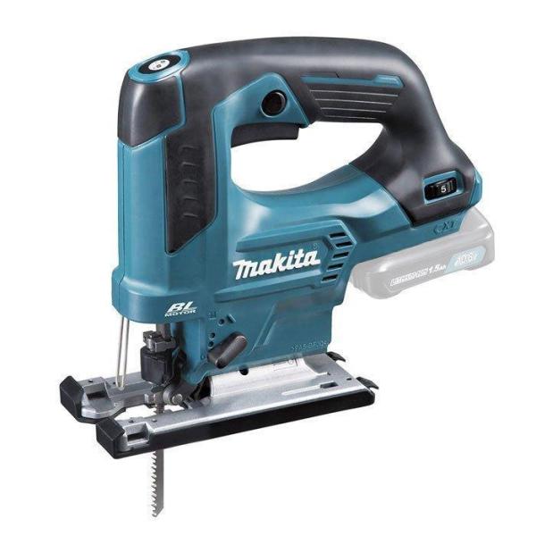 マキタ 10.8V 充電式ジグソー JV103DZ 本体のみ※バッテリ・充電器・ケース別売■　切断能力：木材９０ｍｍ、軟鋼板１０ｍｍ、アルミ板２０ｍｍ■　不意の軌道を防ぐ「待機スイッチ」■　切断時のみ高速回転「ソフトノーロード」■　切断中の...